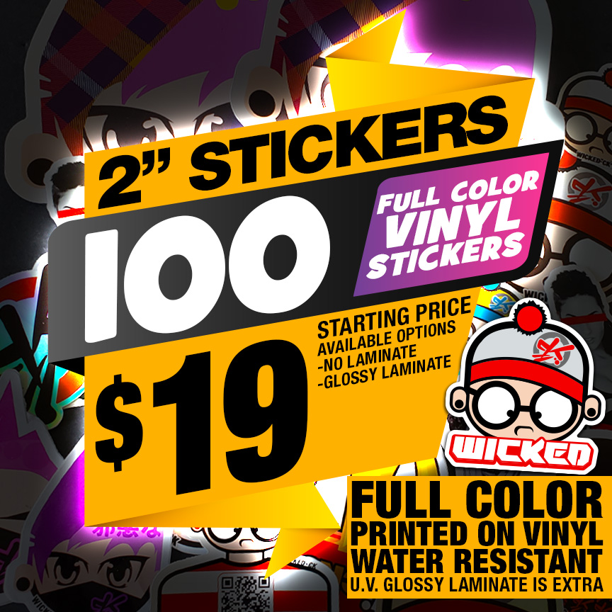 2″ 100x STICKERS PREMIUM VINYL – ALLDAYCK